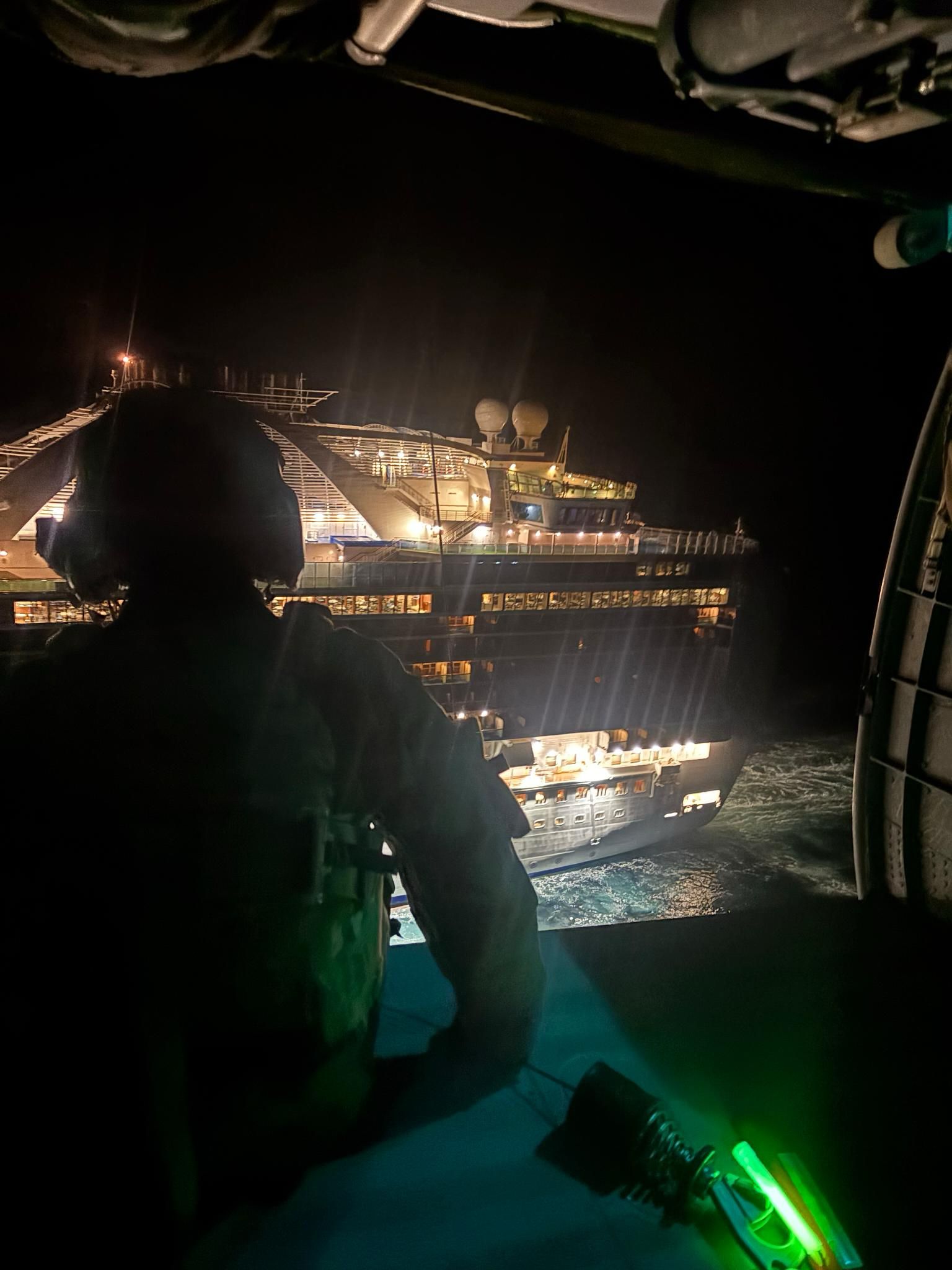 129th Rescue Wing hoists woman from Ruby Princess cruise ship