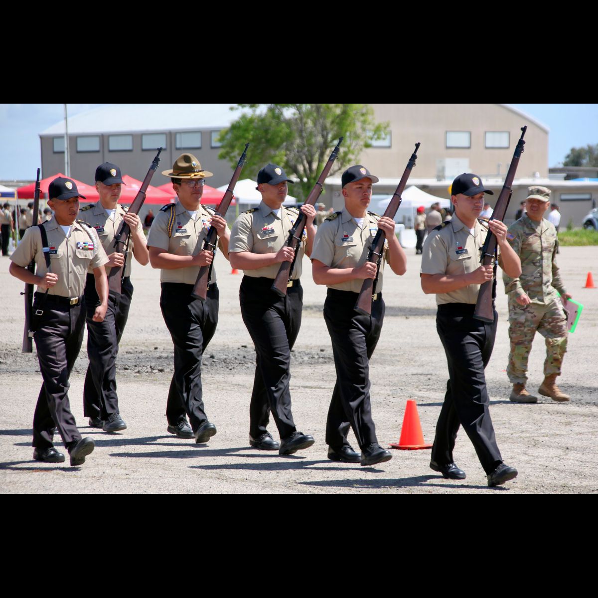 Cadets march into drill competition